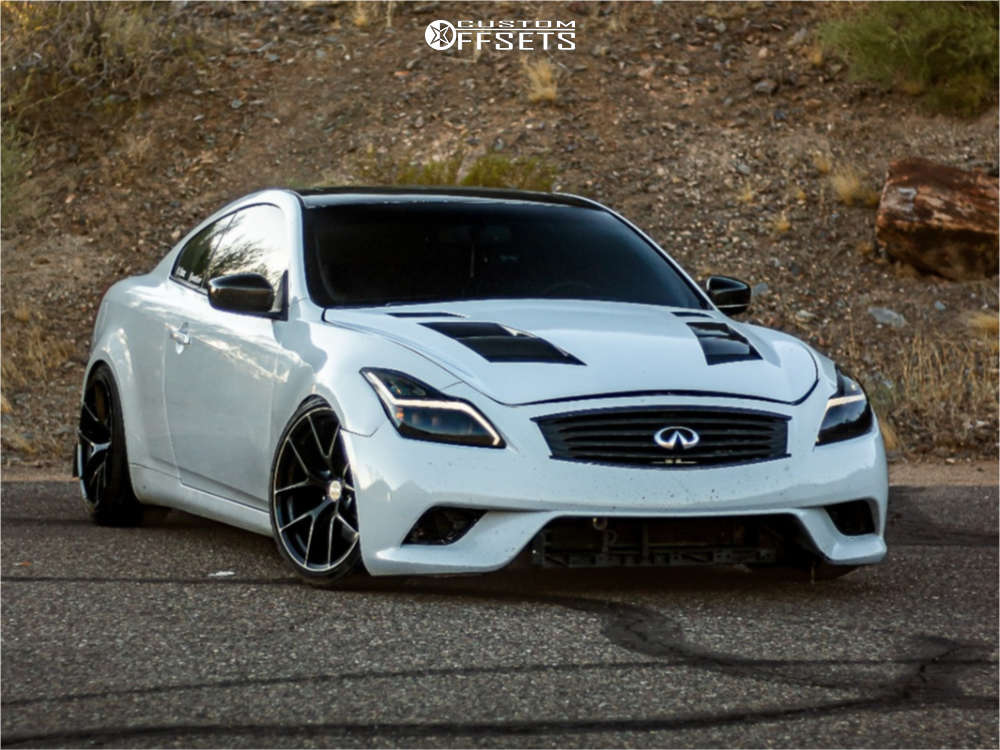 2010 INFINITI G37 with 19x9.5 35 ESR Rf2 and 245/35R19 Continental ...