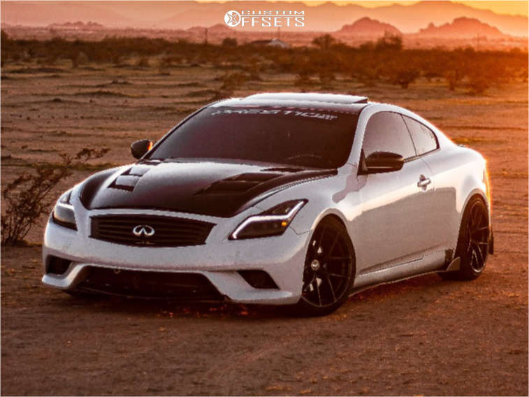 2010 INFINITI G37 with 19x9.5 35 ESR Rf2 and 245/35R19 Continental ...