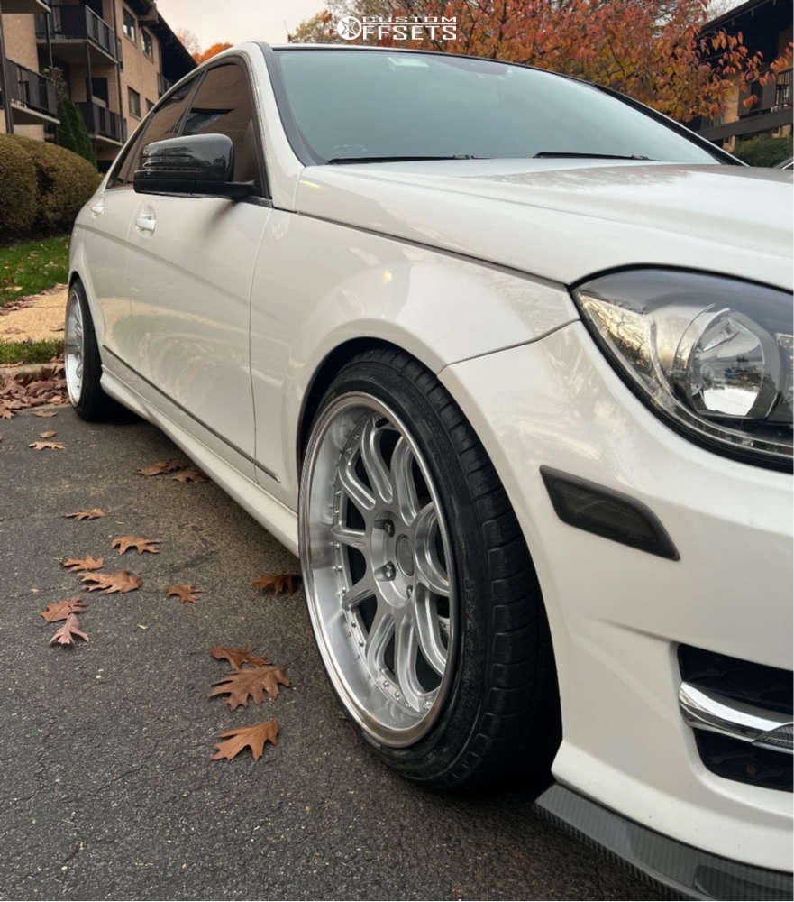 2013 Mercedes-Benz C300 with 18x9.5 35 ESR Cs12 and 225/40R18 Vercelli ...