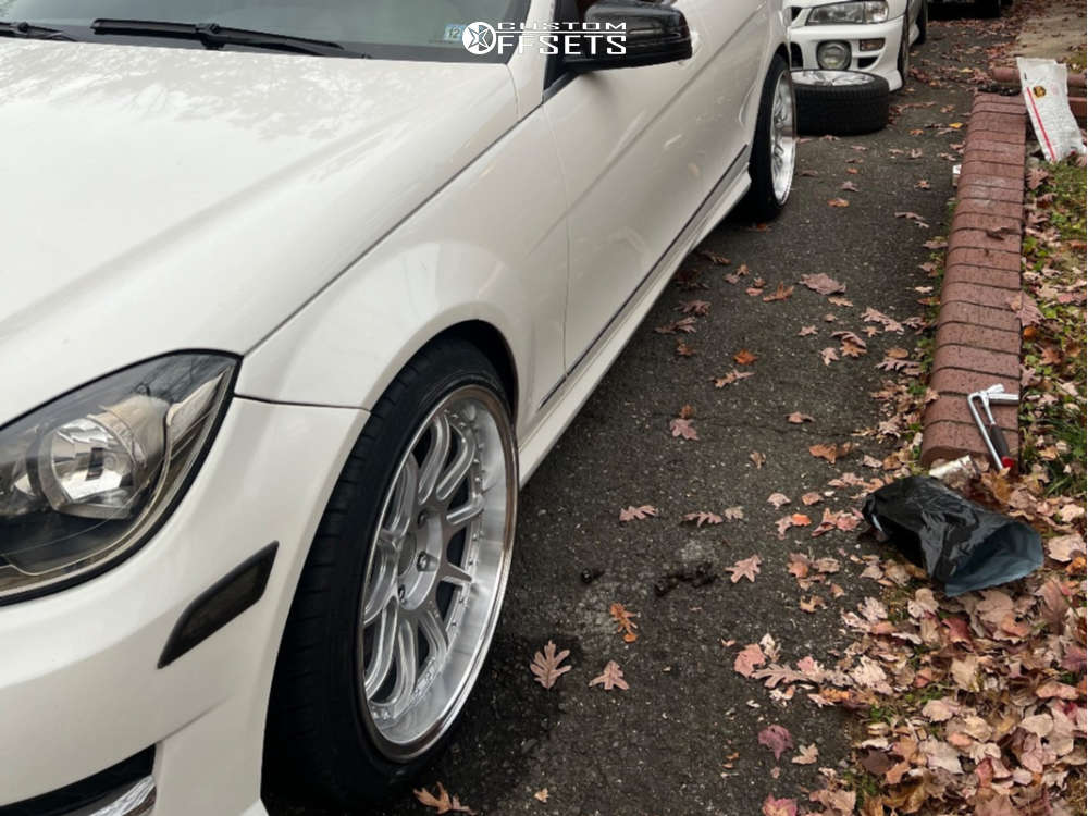 2013 Mercedes-Benz C300 with 18x9.5 35 ESR Cs12 and 225/40R18 Vercelli ...
