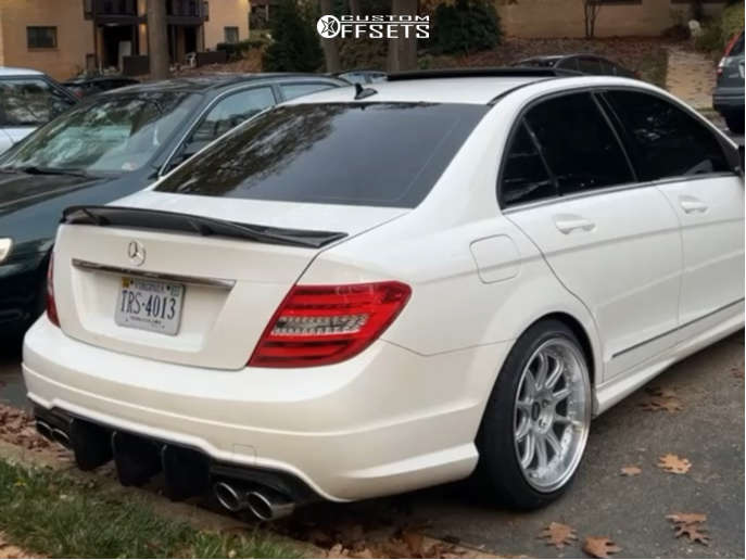 2013 Mercedes-Benz C300 with 18x9.5 35 ESR Cs12 and 225/40R18 Vercelli ...