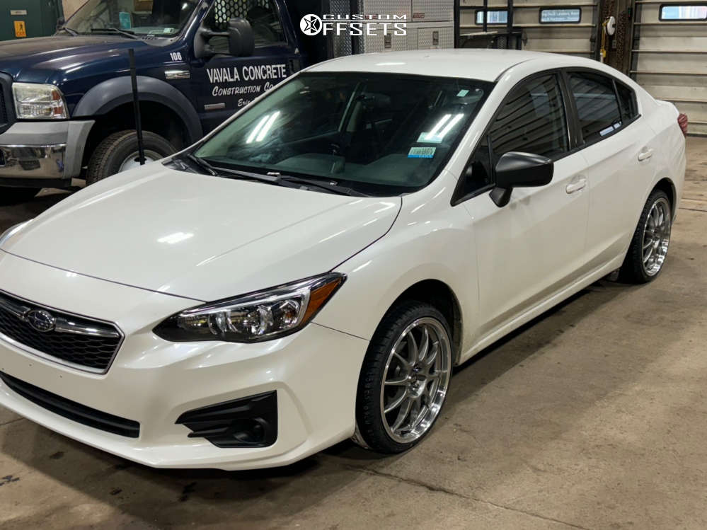 2017 Subaru Impreza with 18x7.5 42 Enkei J10 and 215/35R18 Summit ...