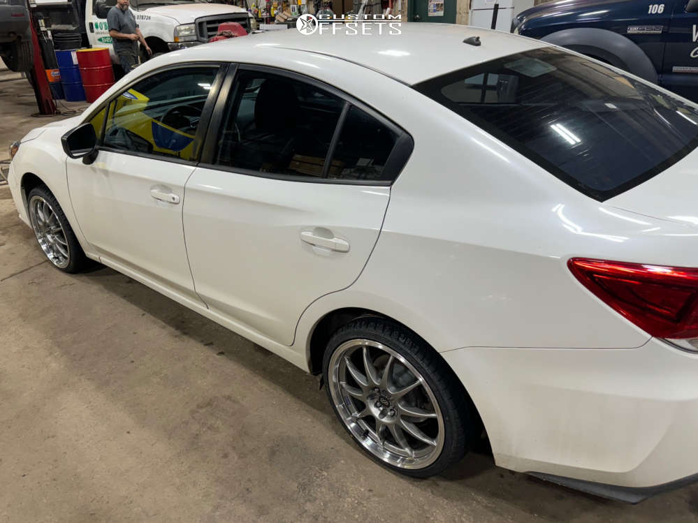 2017 Subaru Impreza with 18x7.5 42 Enkei J10 and 215/35R18 Summit ...