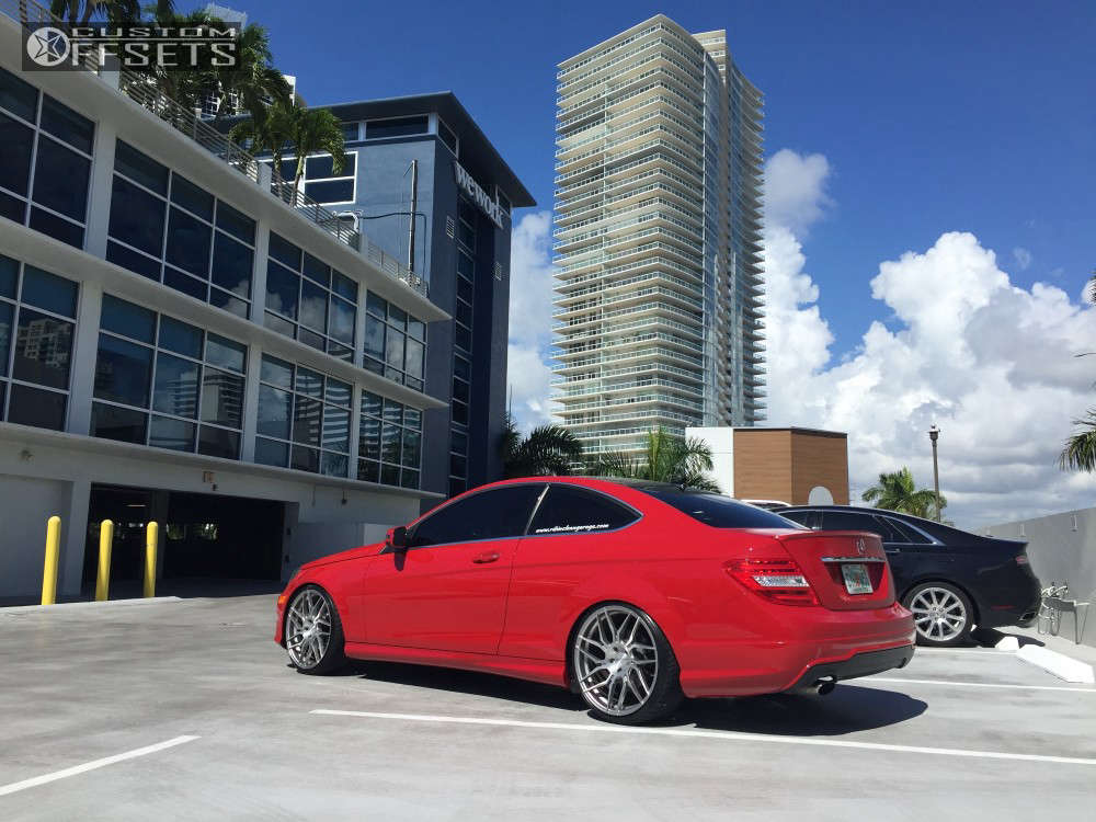 2014 Mercedes-Benz C250 with 20x10 45 Rohana Rfx7 and 235/30R20 Ohtsu ...