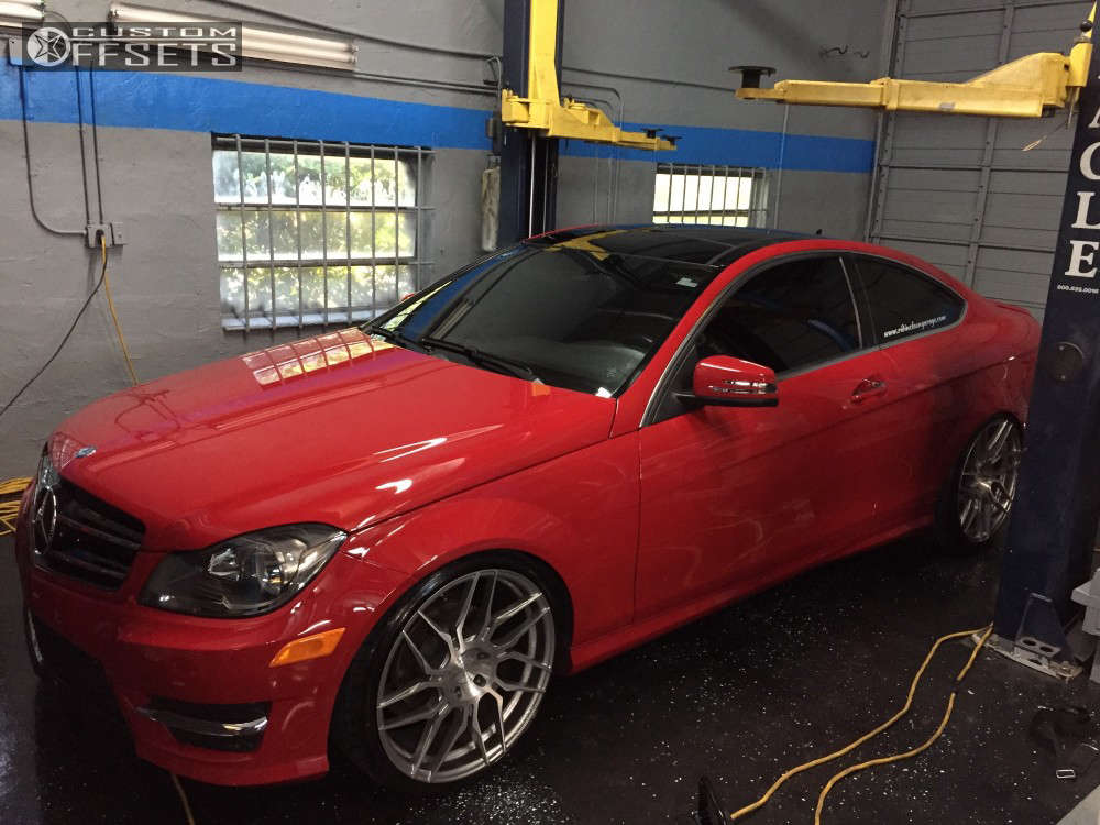 2014 Mercedes-Benz C250 with 20x10 45 Rohana Rfx7 and 235/30R20 Ohtsu ...