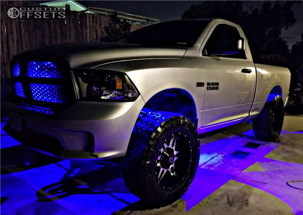 2015 Ram 1500 with 20x12 -44 TIS 538MB and 35/12.5R20 Nitto Trail ...