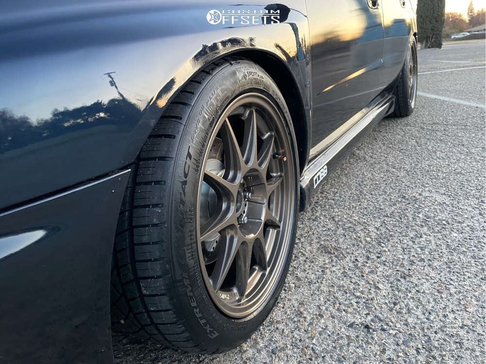 2002 Subaru Impreza with 17x9 40 Konig Dekagram and 245/40R17 ...