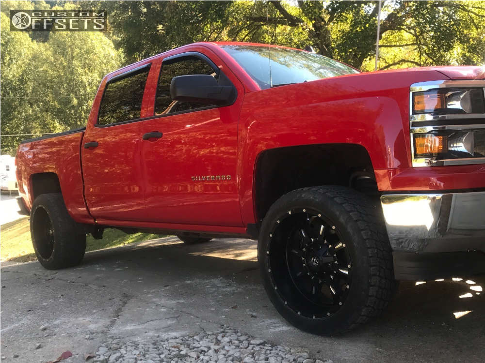 2014 Chevrolet Silverado 1500 with 22x11 -24 Fuel Krank and 305/45R22 ...
