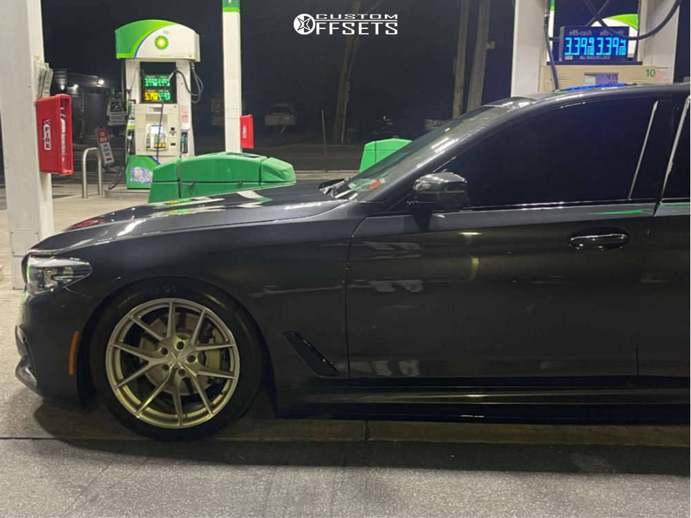 2019 BMW 540i XDrive with 19x9.5 35 Aodhan Aff7 and 275/35R19 Michelin ...