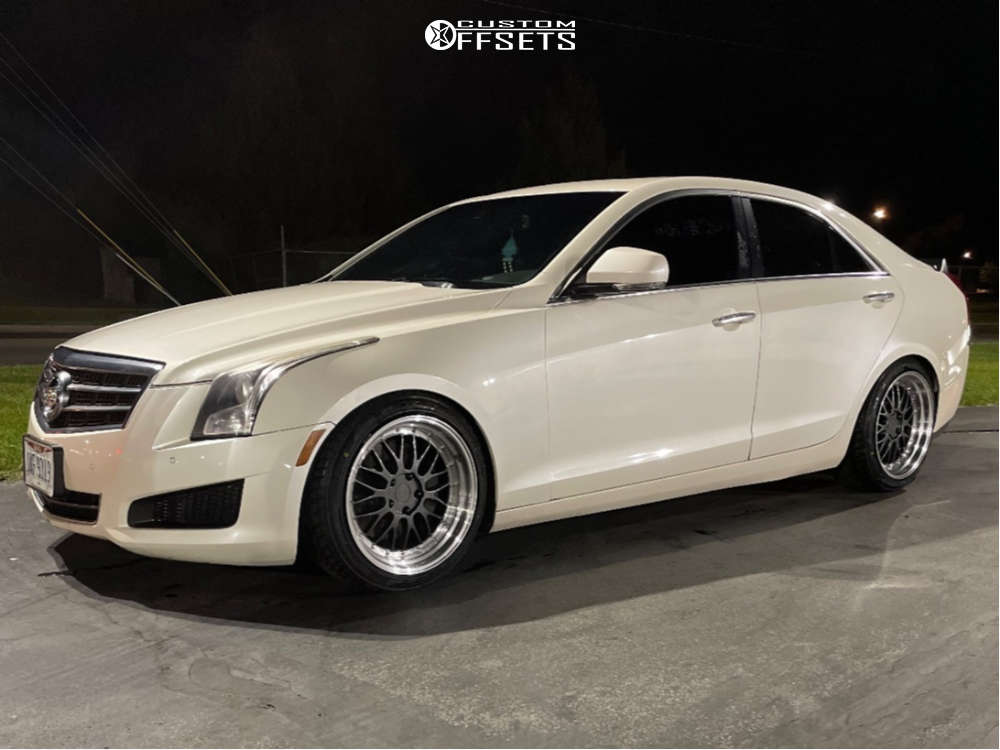 2013 Cadillac ATS with 18x9.5 35 ESR Sr01 and 225/45R18 Achilles 868 ...