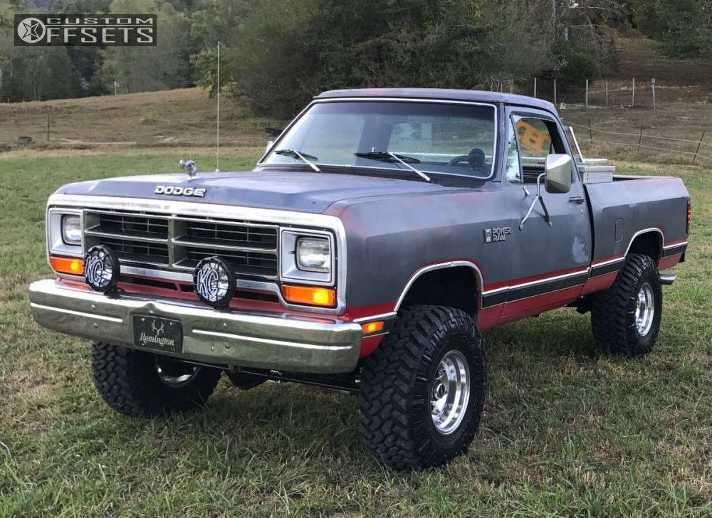 1985 Dodge W150 with 15x10 -48 Pacer Lt and 33/12.5R15 Nitto Trail ...