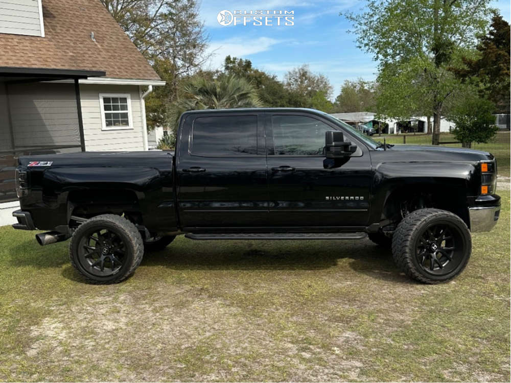 2015 Chevrolet Silverado 1500 with 22x12 -44 Hostile Rage and 33/12 ...