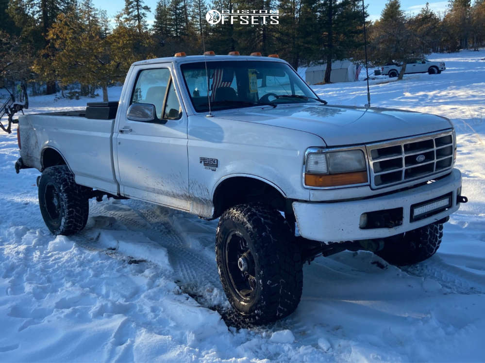 1997 Ford F-350 with 18x9 18 Anthem Off-Road Enforcer and 295/70R18 ...
