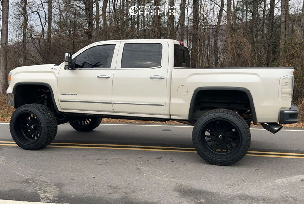 2015 GMC Sierra 1500 with 24x14 -76 TIS 547b and 37/13.5R24 Gladiator ...