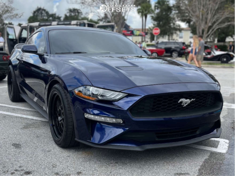 2020 Ford Mustang with 19x9.5 22 Aodhan Ah02 and 255/40R19 General G ...