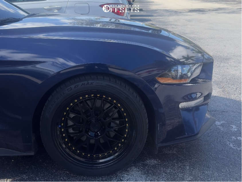 2020 Ford Mustang with 19x9.5 22 Aodhan Ah02 and 255/40R19 General G ...