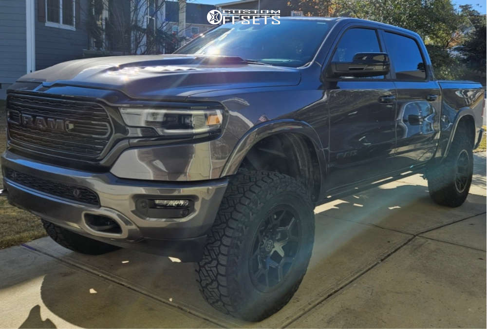 2023 Ram 1500 with 20x9.5 6 Black Rhino Overland and 37/12.5R20 Nitto ...