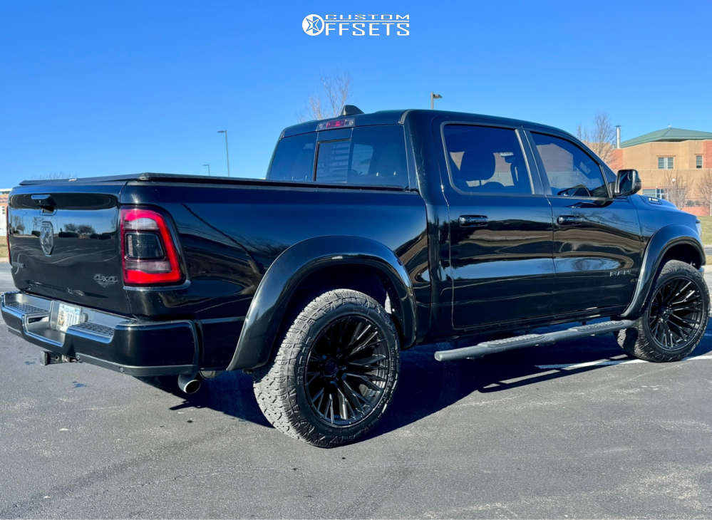 2019 Ram 1500 with 22x12 -44 Fuel Rebar 6 and 35/12.5R22 Radar Renegade ...