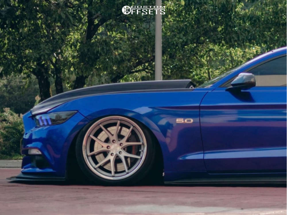 2016 Ford Mustang with 19x9.5 20 Ferrada Fr2 and 255/35R19 Yokohama ...