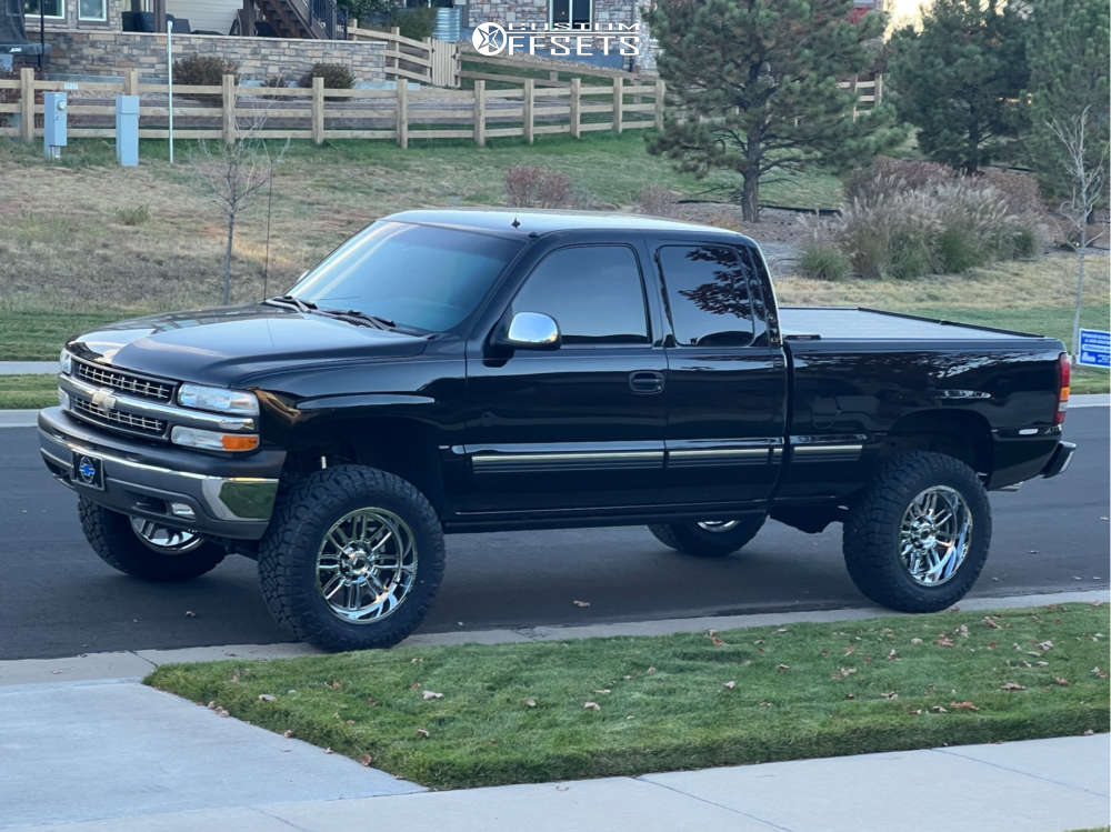 2002 Chevrolet Silverado 1500 with 20x10 -25 American Truxx Restless ...
