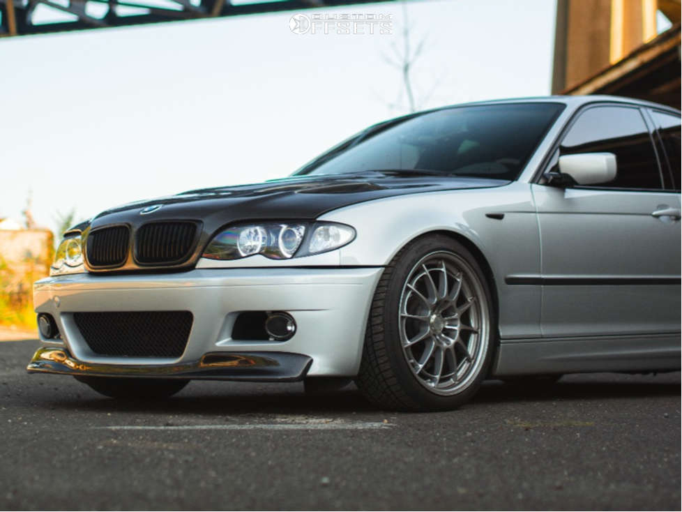 2003 BMW 330i with 18x8.5 38 Enkei Nt03m and 225/35R18 Continental ...