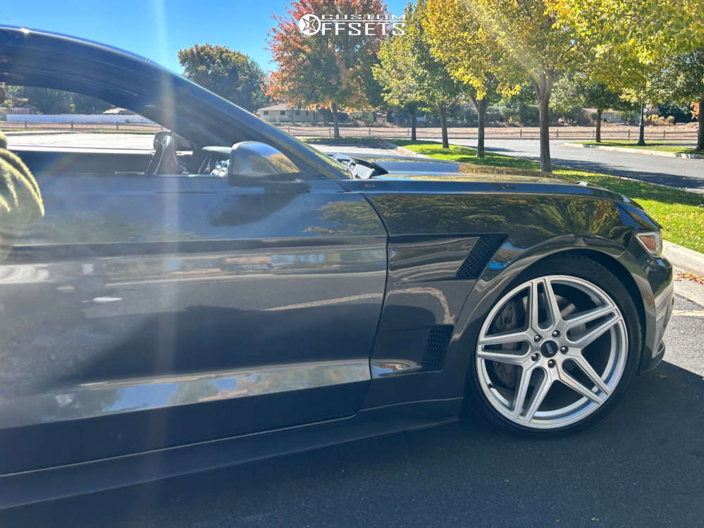 2016 Ford Mustang with 20x9 35 ESR Rf15 and 255/35R20 Ironman IMove ...