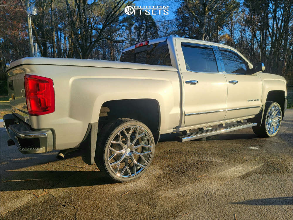 2018 Chevrolet Silverado 1500 with 24x10 30 Privelux Pl19 and 295/30R24 ...