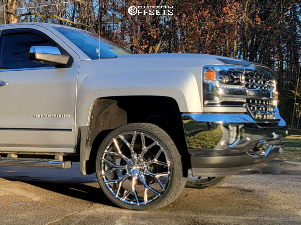 2018 Chevrolet Silverado 1500 with 24x10 30 Privelux Pl19 and 295/30R24 ...