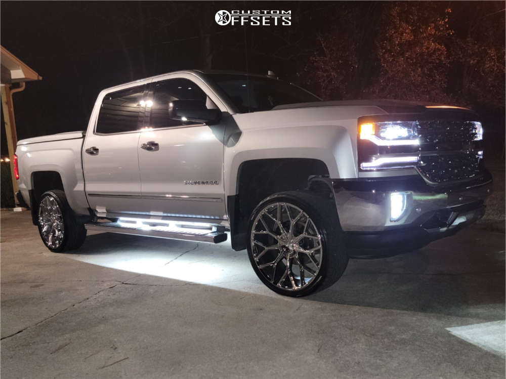 2018 Chevrolet Silverado 1500 with 24x10 30 Privelux Pl19 and 295/30R24 ...