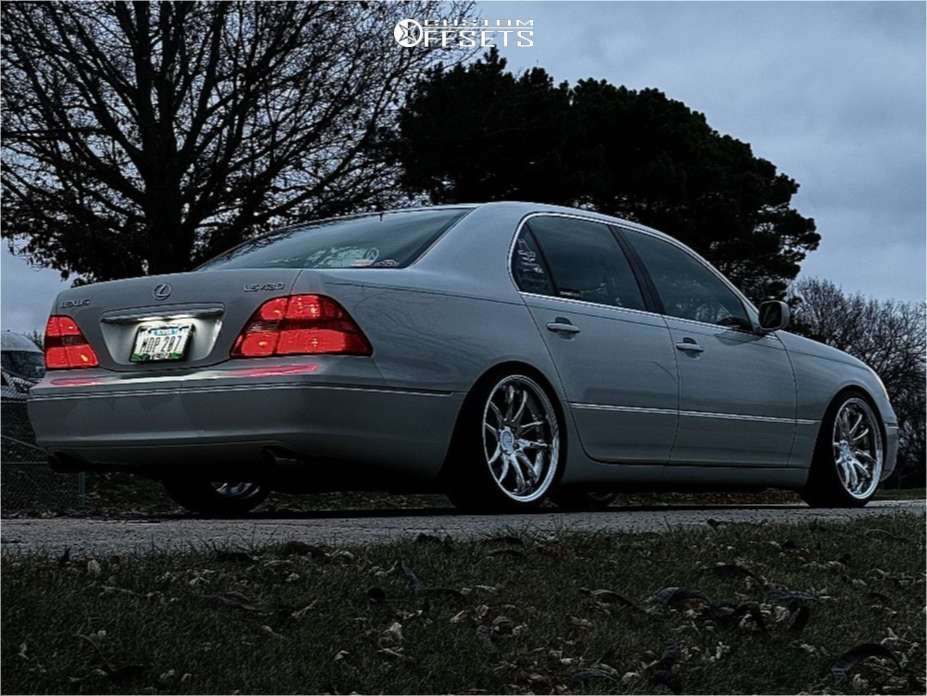 2002 Lexus LS430 with 19x9.5 22 Aodhan Ds02 and 235/35R19 Radar Dimax ...