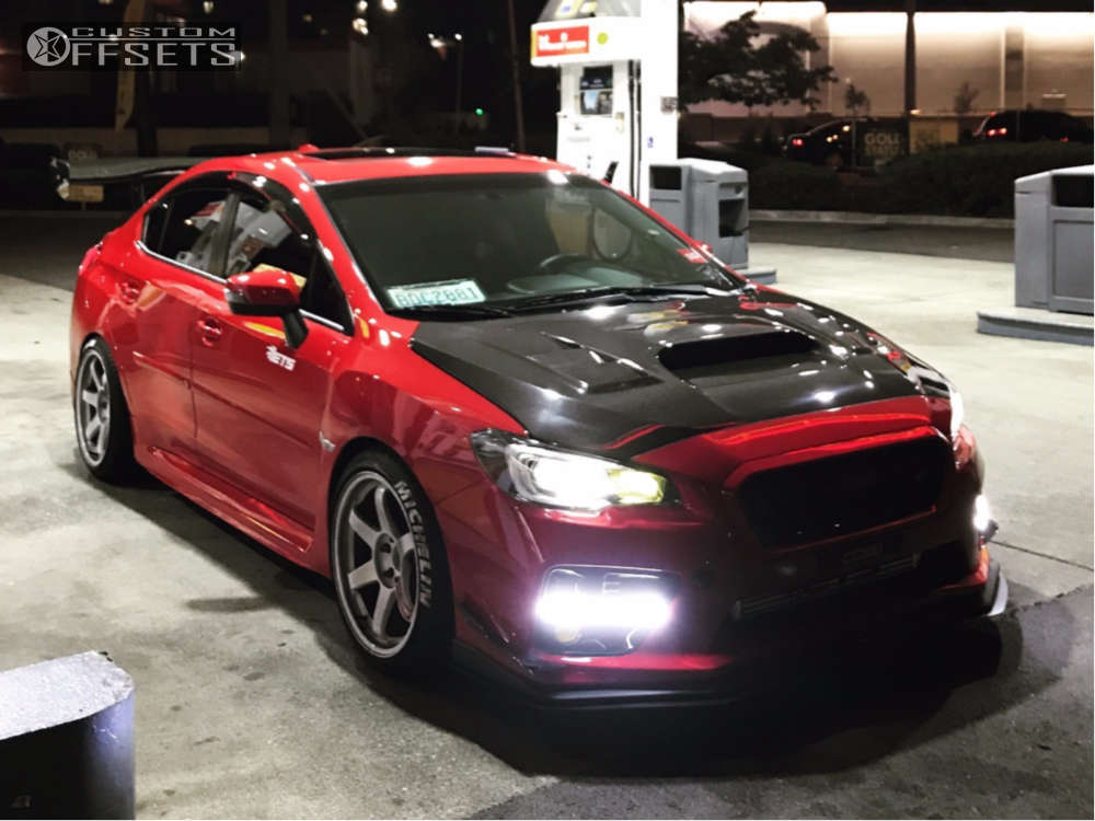 2017 Subaru WRX STI with 18x10 30 Volk Te37sl and 255/55R18 Michelin ...