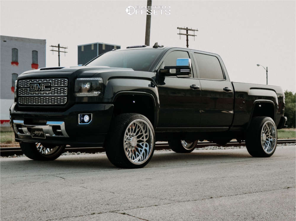 2019 GMC Sierra 3500 HD with 24x12 -44 Liberty Forged Lbty01 and 305 ...