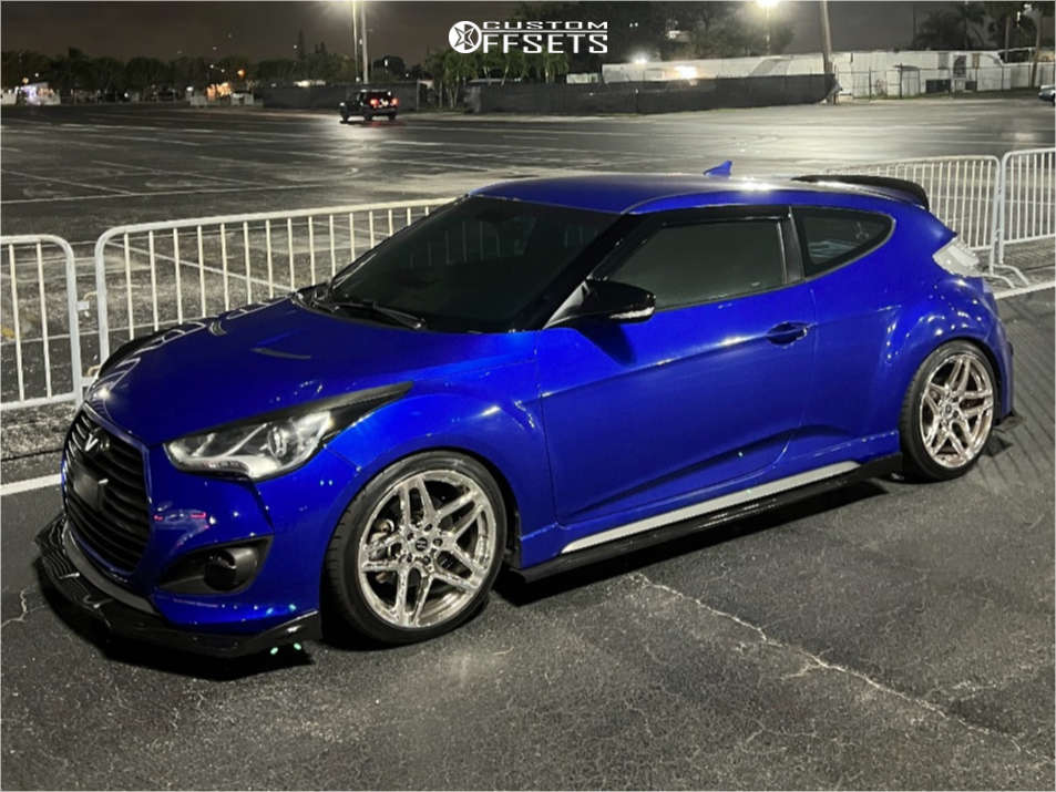 2014 Hyundai Veloster with 18x8.5 35 Heritage Ebisu Monoc and 225/40R18 ...