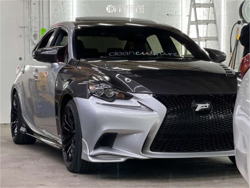 2015 Lexus IS250 with 18x9.5 33 AVID1 Av20 and 245/45R18 Goodyear Eagle ...