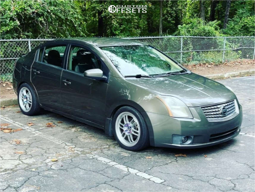 2007 Nissan Sentra with 17x7 43 Enkei Rpf1 and 225/50R17 Centennial ...