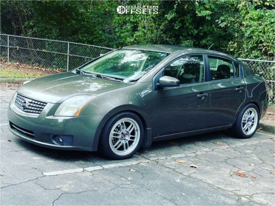 2007 Nissan Sentra with 17x7 43 Enkei Rpf1 and 225/50R17 Centennial ...
