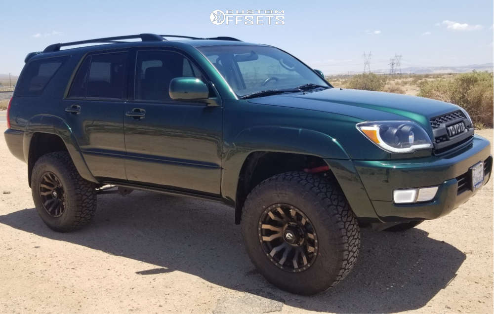 2003 Toyota 4Runner with 17x9 1 Fuel Blitz and 285/70R17 Maxxis Razr AT ...