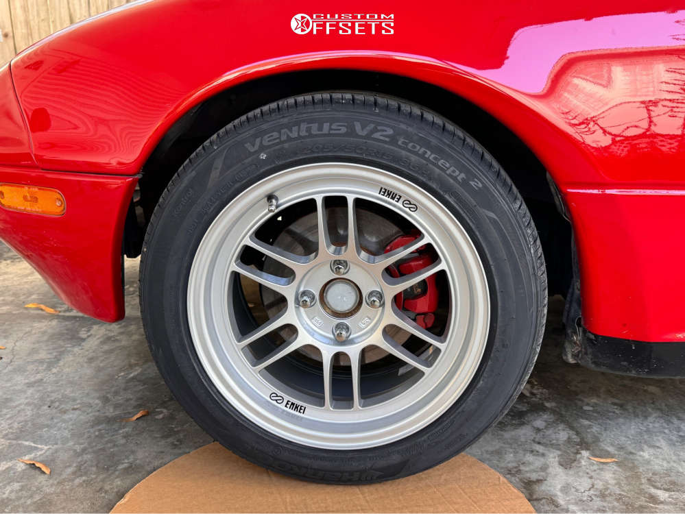 1996 Mazda Miata with 15x8 28 Enkei Rpf1 and 205/50R15 Hankook Ventus ...