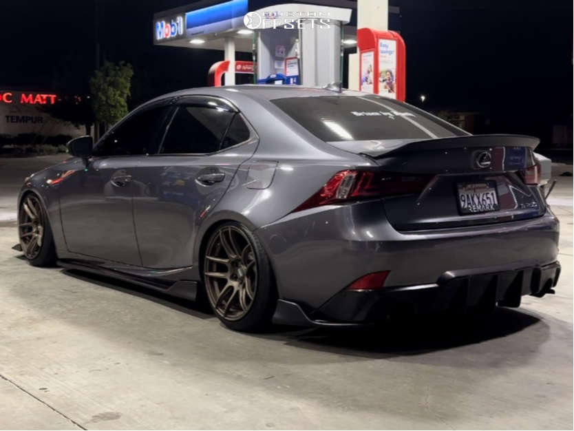 2014 Lexus IS250 with 18x9.5 35 ESR Cs8 and 225/40R18 Firestone ...