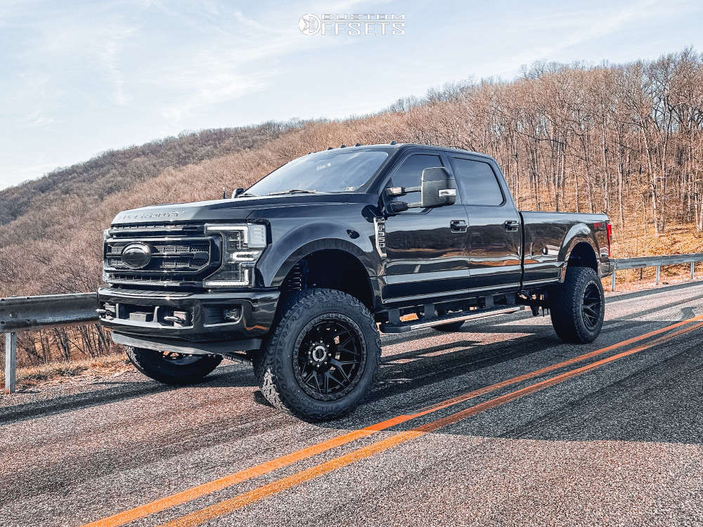 2018 Ford F-350 Super Duty with 22x12 -44 Vortek Vrt-603 and 37/13.5R22 ...