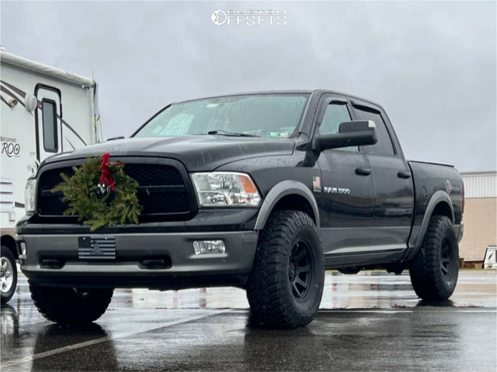 2011 Ram 1500 with 17x9 -12 Vision Flow and 35/12.5R17 General Grabber ...
