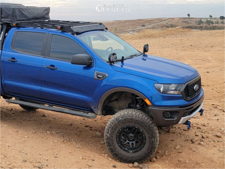 2019 Ford Ranger with 17x9 0 4 Wheel Parts T Spoke Black and 35/12.5R17 ...