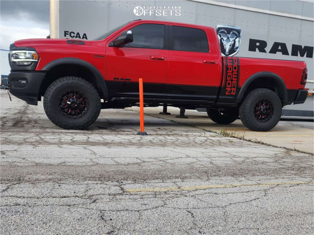2022 Ram 2500 with 18x9 18 Mayhem Warrior and 37/12.5R18 Nitto Recon ...