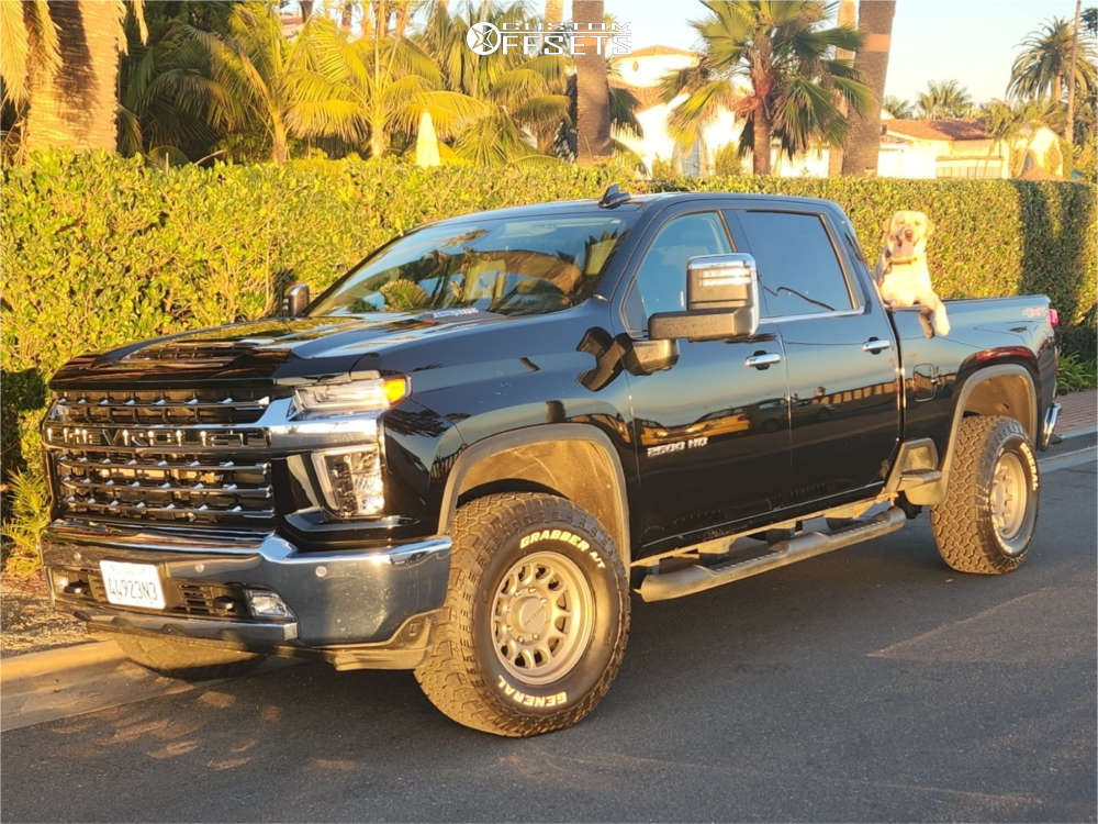 2022 Chevrolet Silverado 2500 HD with 17x9 -12 Raceline Rogue and 35/12.5R17 General Grabber Atx ...