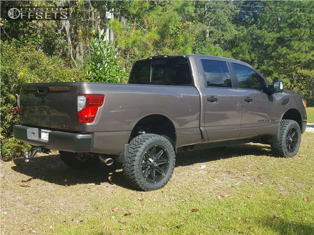 2017 Nissan Titan XD with 20x9 18 Mayhem Rampage and 33/12.5R20 Atturo ...