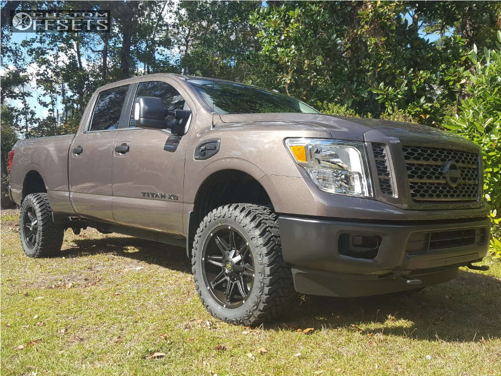 2017 Nissan Titan XD with 20x9 18 Mayhem Rampage and 33/12.5R20 Atturo ...
