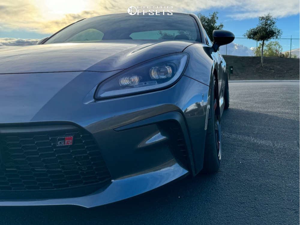 2023 Toyota GR86 with 18x9.5 40 Volk TE37SL and 255/35R18 Yokohama Advan Sport As and Coilovers ...