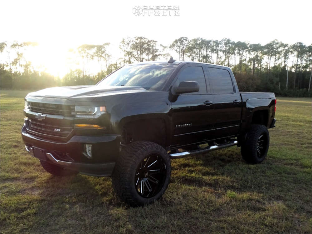 2017 Chevrolet Silverado 1500 with 22x12 -51 ARKON OFF-ROAD Churchill ...