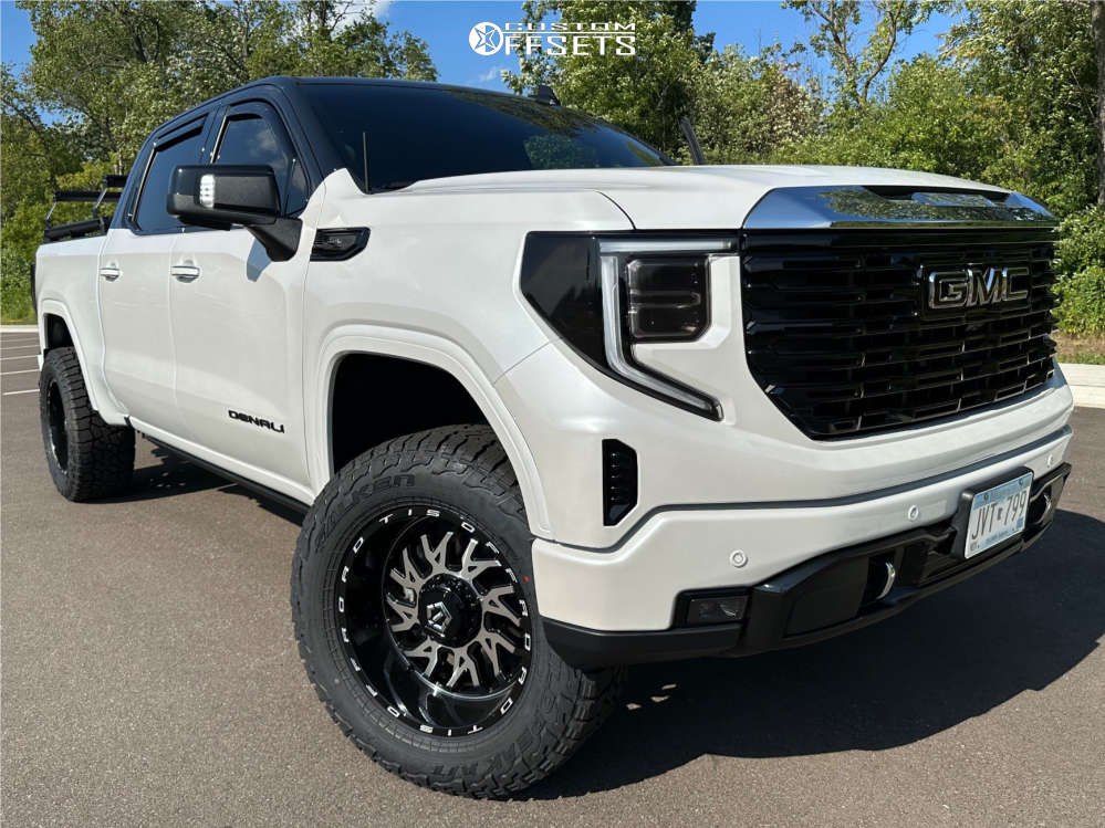 2022 GMC Sierra 1500 with 20x10 -25 TIS 544mb and 35/12.5R20 Falken ...