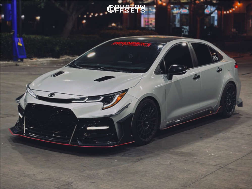 2022 Toyota Corolla with 18x8.5 35 Rotiform Las-r and 225/40R18 ...